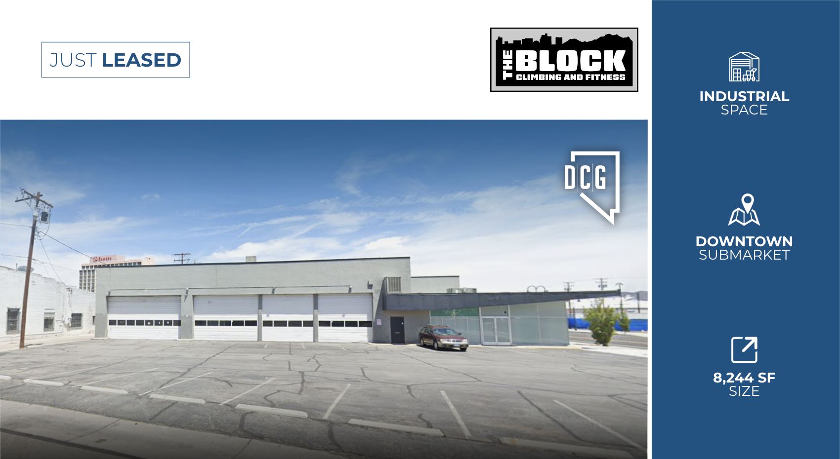 DCG Industrial Represents The Block Climbing and Fitness in 8,244 SF ...